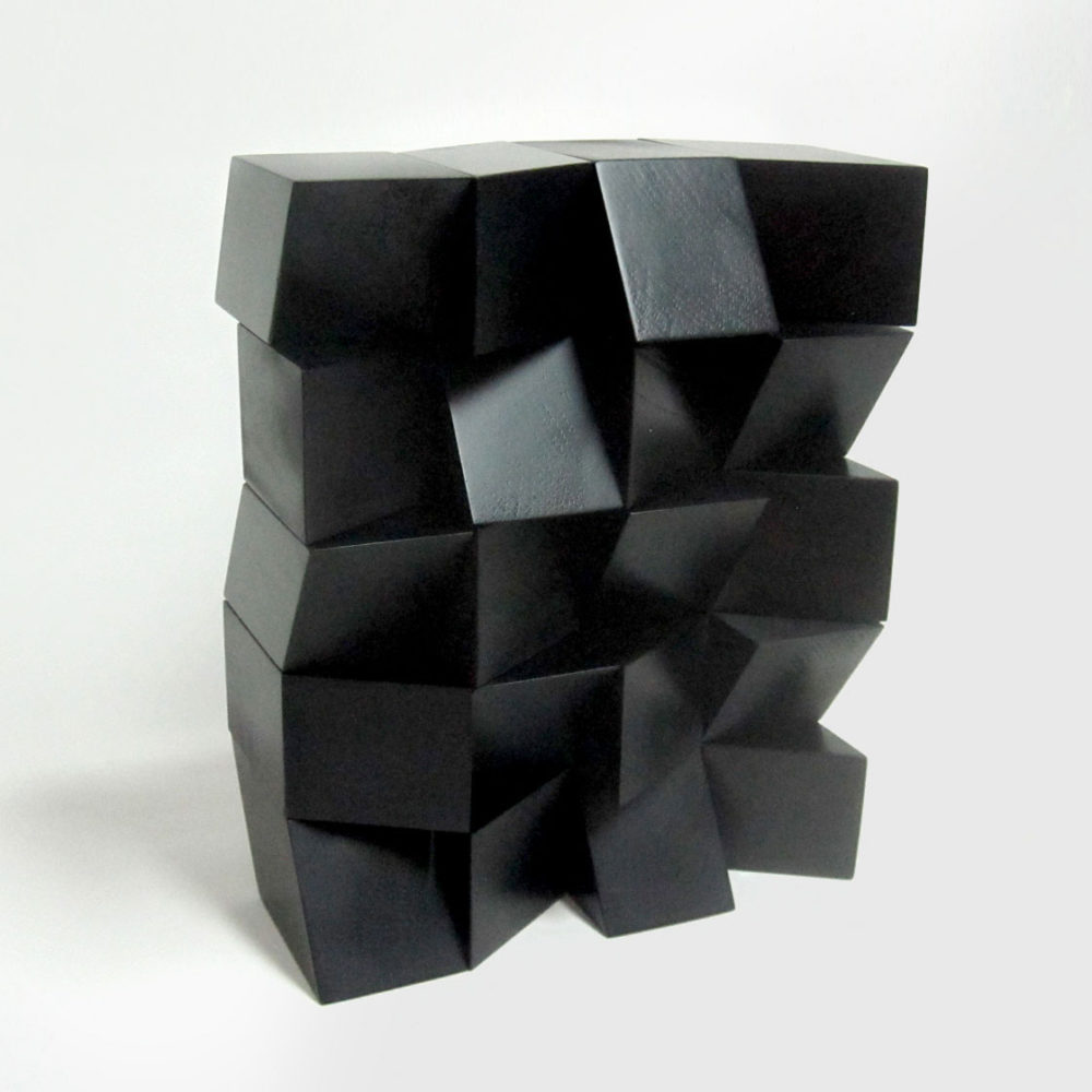 Glossy Block Building Black | Sculptures | PICTOCLUB