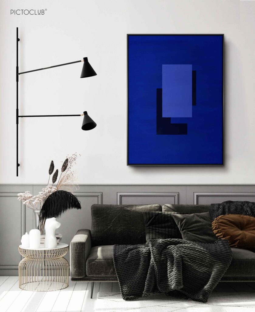 BLUE ON BLUE | Acrylic Painting | PICTOCLUB Online Art Gallery