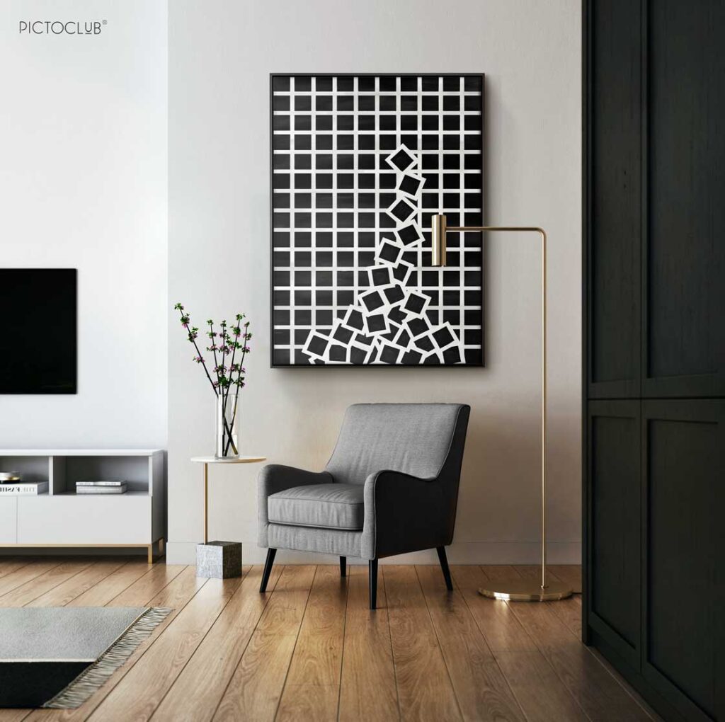 FALLING CUBES | Acrylic Painting | PICTOCLUB Gallery