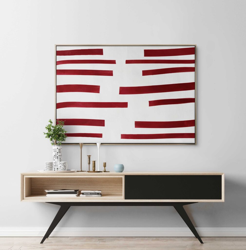 RED SIDEWAYS | Acrylic Painting | PICTOCLUB Online Art Gallery